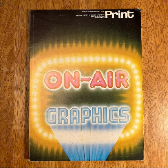 Vintage | Other | 98 Print Graphic Design Magazine March April Onair ...
